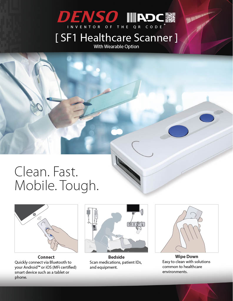 SF1 Product Sheet - Healthcare Scanner - DENSO ADC